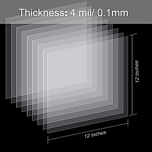 25 Pieces 4 mil Blank Stencil Material Mylar Template Sheets for Stencils, 12 x 12 inches