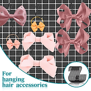 Mozeat Lens 60 PCS S Hooks for Hanging 1 Inch Metal Hanging Hooks Mini S Hooks S Shaped Iron Wire Hook Hanger for Hanging Jewelry Small Kitchenware Potted Plants, Black