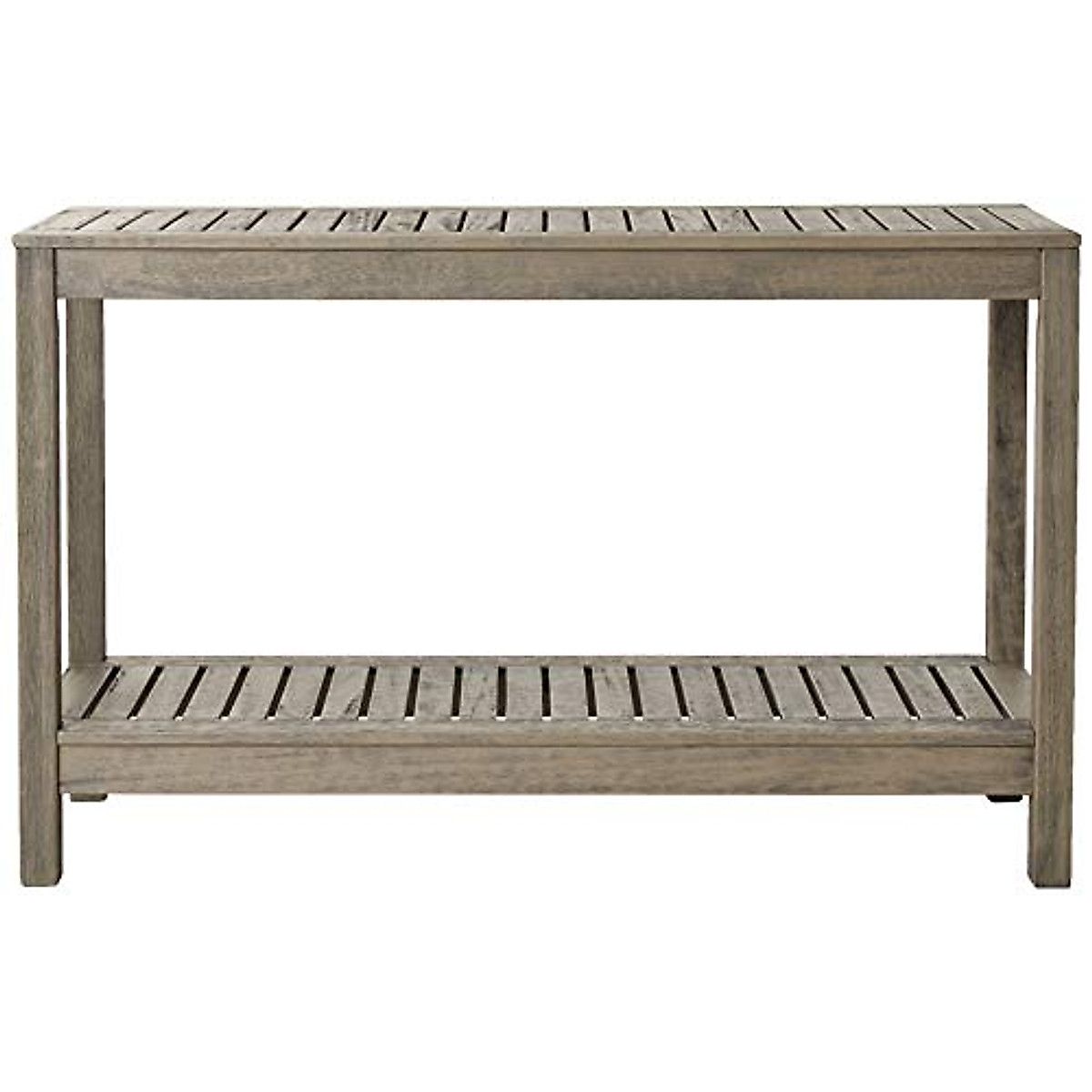 Cambridge Casual Solid Wood West Lake Outdoor Console Table, Weathered Gray