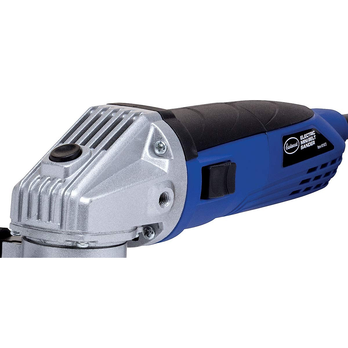 Eastwood Electric Mini Belt Sander | Robust 5.3 Amp Motor | Sanding and Grinding Tool | Lightweight Aluminum Body with Swivel Head | Grinder File With 120 Grit Abrasive Sanding Belt And Key 2300 Fpm