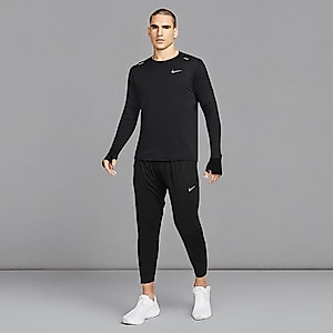 Nike Men's Therma-FIT Repel Challenger Running Pants, Black/Reflective Silver, Large