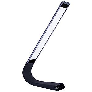 Luxe Cordless Eye Friendly LED Desk Lamp, USB Rechargeable, Up to 40 Hours of Continuous Light, Touch Control, 6 Brightness Levels, 3 Light Modes, 360 Adjustable Modern Design, Portable (Space Gray)