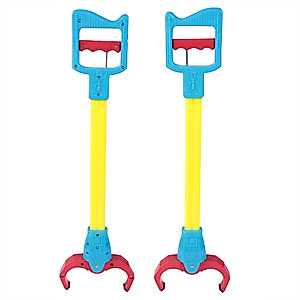 Child's Grabber Toy, Children Intelligence Toy Hand Claw Grabber Kids Grabbing Pick Up Toys, Children Grabber Toy Robot (Yellow)