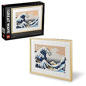 LEGO Art Hokusai – The Great Wave 31208, 3D Japanese Wall Art, Framed Ocean Canvas Picture for Home or Office Décor, Creative DIY Activity, Arts & Crafts Kit, Hobbies for Adults