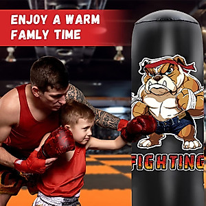 Punching Bag for Kids Teen and Adult - 61" Extra Large Inflatable Boxing Bag with Stand - Karate Toys Gifts for Birthday Christmas Stocking Stuffers for Boys Aged 4 5 6 7 8 9 10 12+