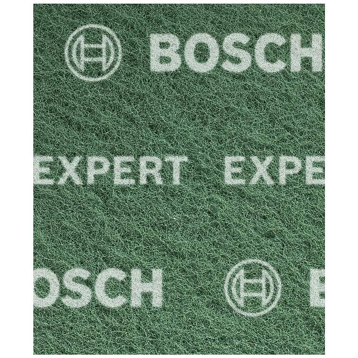 Bosch Professional 2x Expert N880 Fleece Pads (for Steel sheets, 115 x 140 mm, Grade Very fine A, Accessories Hand Sanding)