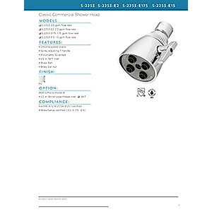 Speakman Z6000-YB-YC S-2253 Classic Anystream High Pressure Adjustable Shower Head, Polished Chrome, 2.5 GPM