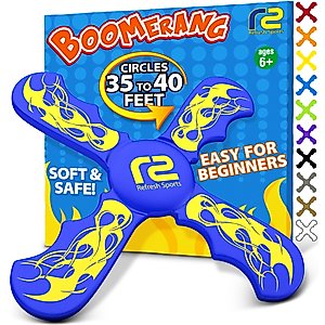 Fun Boomerang - Easter Basket Stuffers for Kids - Soft & Easy to Use - Easter Gifts for Boys & Girls All Ages - Best Boy Gifts for 6 7 8 9 10 Year Old Boys + 2025 Top Toys for Age 8-12 Boy Gift Ideas