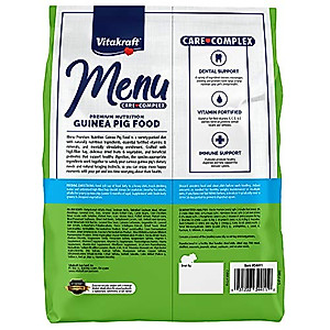 Vitakraft Menu Premium Guinea Pig Food - Alfalfa Pellets Blend - Vitamin and Mineral Fortified 5 Pound (Pack of 1)