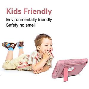 MAKEIT CASE iPad Mini Case, iPad Mini 3 Case Heavy Duty Hybrid Shockproof Protective Silicone and PC Hard Case Full-Body Rugged Protective Case with Kickstand for iPad Mini 1/2/3