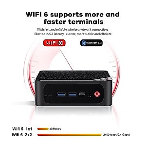 Beelink Mini PC, AMD Ryzen 7 5800H 8 Core(Up to 4.4GHz), 32GB DDR4 RAM 500GB NVMe M.2 SSD, SER5 Max Mini Desktop Computer Support 4K@60Hz Triple Display/WiFi 6/BT5.2/DP/HDMI/USB-C, Gaming/Office/Home