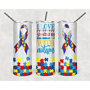 I love someone with autism Hot/Cold Travel Stainless Steel Tumbler