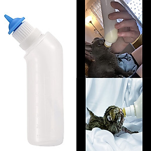 Xuandea 5Pcs Blue Mini Pet Feeding Silicone Nipple with Bottle for Puppy Cat or Other Pets