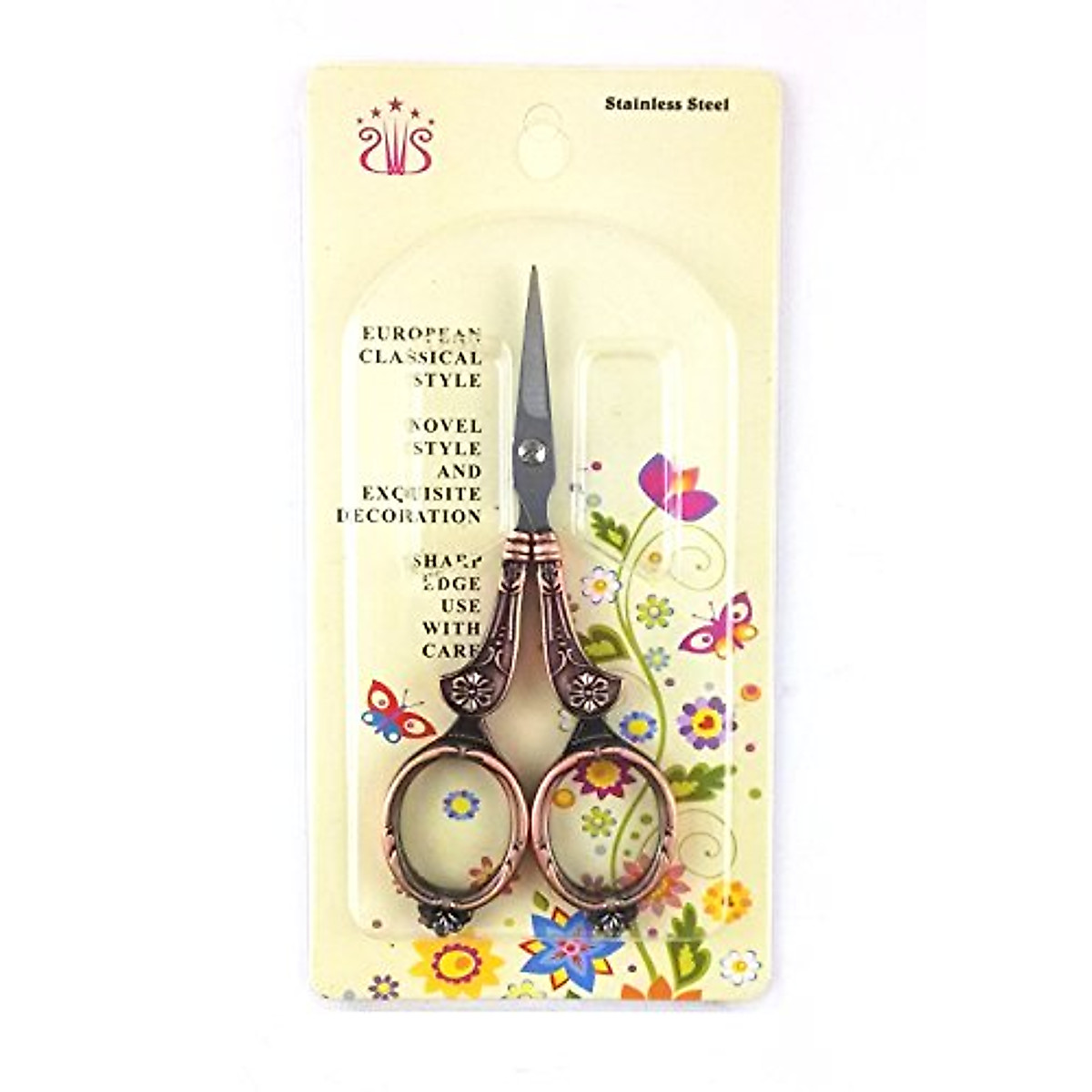 yueton Vintage European Style Needlework Embroidery Scissors (Copper)