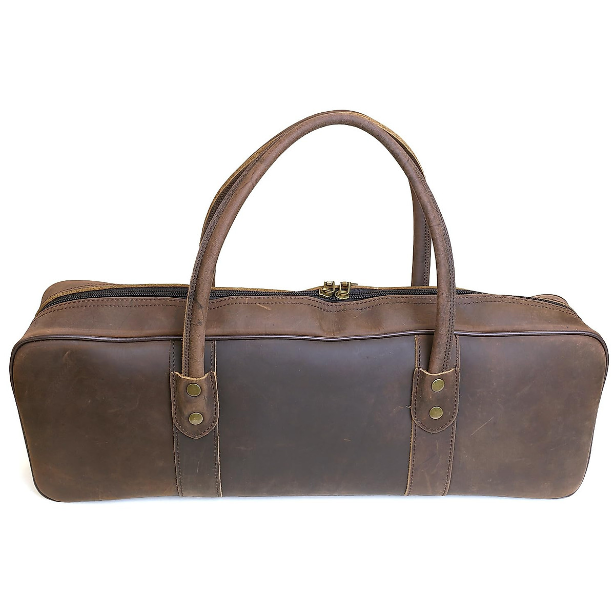 Yoshihiro Genuine Natural Leather Knife Culinary Bag Japanese Sushi Chef Tool (Brown)