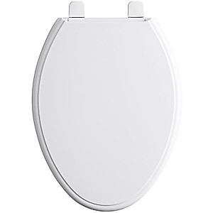 KOHLER K-4733-95 Glenbury Quiet-Close with Grip-Tight Bumpers Elongated Toilet Seat, Ice Grey