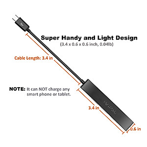 AuviPal 3-Port Micro USB OTG Hub Adapter (3 USB Ports + Power Port) for Fire Stick 4K, PlayStation Classic, Raspberry Pi Zero, Sega Genesis Mini, S/NES Classic Mini and More - 2 Pack