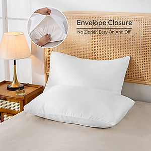 JELLYMONI Cream White Duvet Cover Set, Bamboo Viscose Duvet Cover, Luxuriously Soft & Cooling, 3 Piece Set - 1 King Hidden Zipper Duvet Cover with 8 Corner Ties, 2 Pillowcases