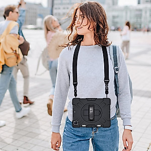 GROLEOA [2 Pack] Replacement Shoulder Strap Universal Adjustable Shoulder Strap for Laptop iPad Tablet Phone Case Messenger Camera Luggage Duffel Bag, Nylon Neck Strap 32"-61", Black