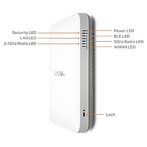 Sonicwall SonicWave 681 Wireless Access Point with 3YR Advanced Secure Wireless Network Management and Support License (Multi-GIGABIT 802.3AT POE+) (03-SSC-0341)