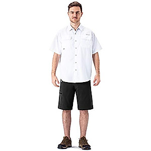 NAVISKIN Men’s 10.5" UPF 50+ Sun Protection Cargo Shorts Quick Drying Outdoor Recreation Shorts Fishing Hiking Multi Pockets Black M