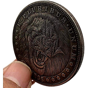 Exquisite Collection of Commemorative Coins 1895 Wandering Wandering Coin Lion Brass Old Silver Medal Collectible Coin Craft Copper Silver Coin Commemorative Coin