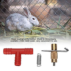 Pssopp 100PCS Rabbit Automatic Nipple Water Drinker Feeder Drinking Fountain Easy Use Drinking Water Tool for Small Animals Pet Animal Supplies(01)