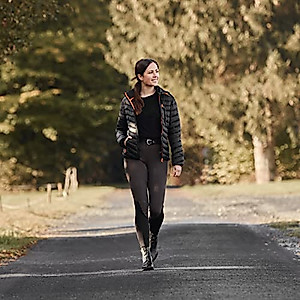 HORZE Holly Womens Fitted Padded Equestrian Horse Riding Winter Jacket - Black - 8/10