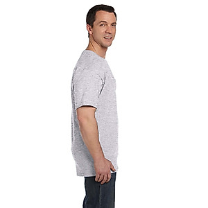 Hanes Beefy-T Adult Pocket T-Shirt Grey L