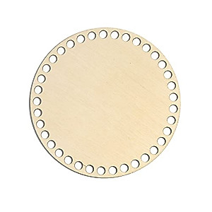Premium Baltic birch plywood 6" Round x 5pcs Wooden Basket Bottoms set, solid wooden base for DIY
