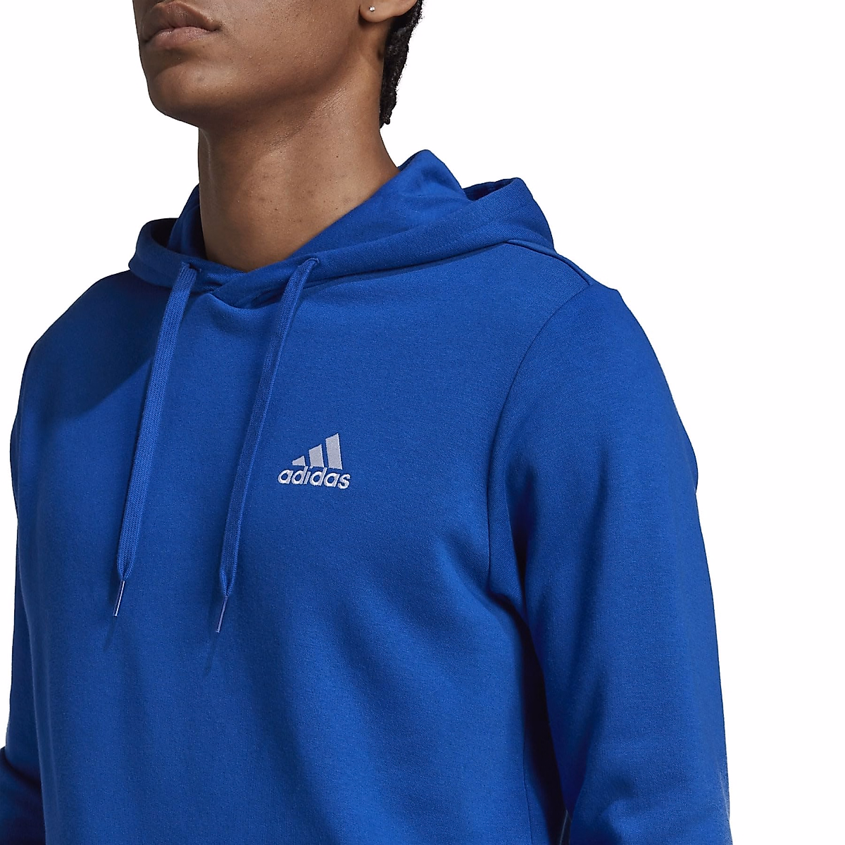 adidas Men's Essentials Fleece Hoodie, Team Royal Blue/White, Small