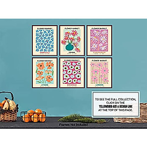 Abstract Minimalist Wall Art & Decor - Mid Century Modern Wall Art - Aesthetic Pictures Set - Gallery Wall Art - Museum Poster - Flower Market Sign - Contemporary Wall Art - Matisse Style Poster Print