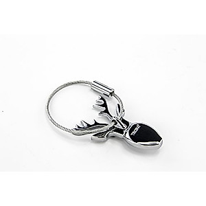 Troika Platzhirsch Deer Head Keyring, Silver, 5 Centimeters (KR1319CH)