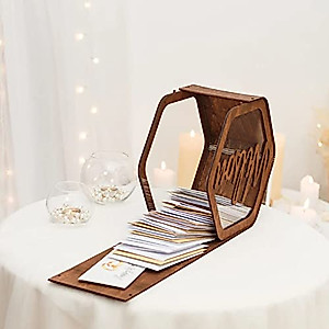 lmllml Personalized Wedding Card Box Rustic Wood Card Box for Wedding Reception Deco, Custom Wooden Memory Box Carving Name and Date, Large 11.9x11x6.3, Wood Brown