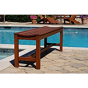Outdoor Interiors 60404 3 Person Backless Eucalyptus Bench