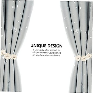 Uonlytech Flower Magnet Buckle Decked Accessories Elegant Flower Curtain Tieback Tie Backs Curtains Curtain Fixator Curtain Tiebacks for Draperies Magnetic Tiebacks Holdbacks Fashion Tie