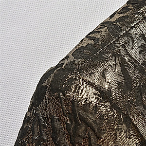 Men's Floral Dress Blazer Suit Jacket One Button Dinner Party Prom Jackets Luxury Stylish Slim Fit Wedding Tuxedo (Brown,50)