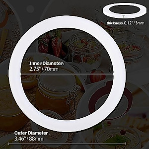 Litorange 20 PCS Reusable Food Grade Silicone Seals for Leak Proof Mason Jar Lids (Wide Mouth),Plastic Storage Lids Gaskets fit Ball, Kerr - Pack of 20