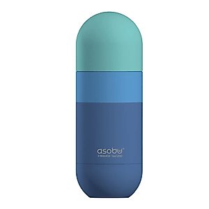 asobu Orb Stainless Steel Double Wall Insulated Travel Water Bottle – Lid Doubles as a Cup 14 Ounce (Pastel Blue)