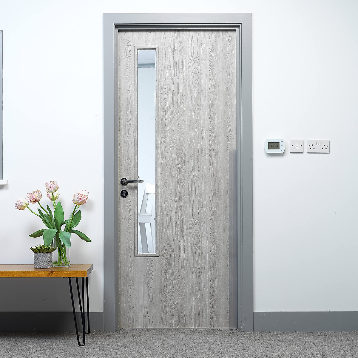 Cardea Child Safety Door Finger Pinch Guard Hinge Protector for The Front of The Door – Clear (2 Pack)