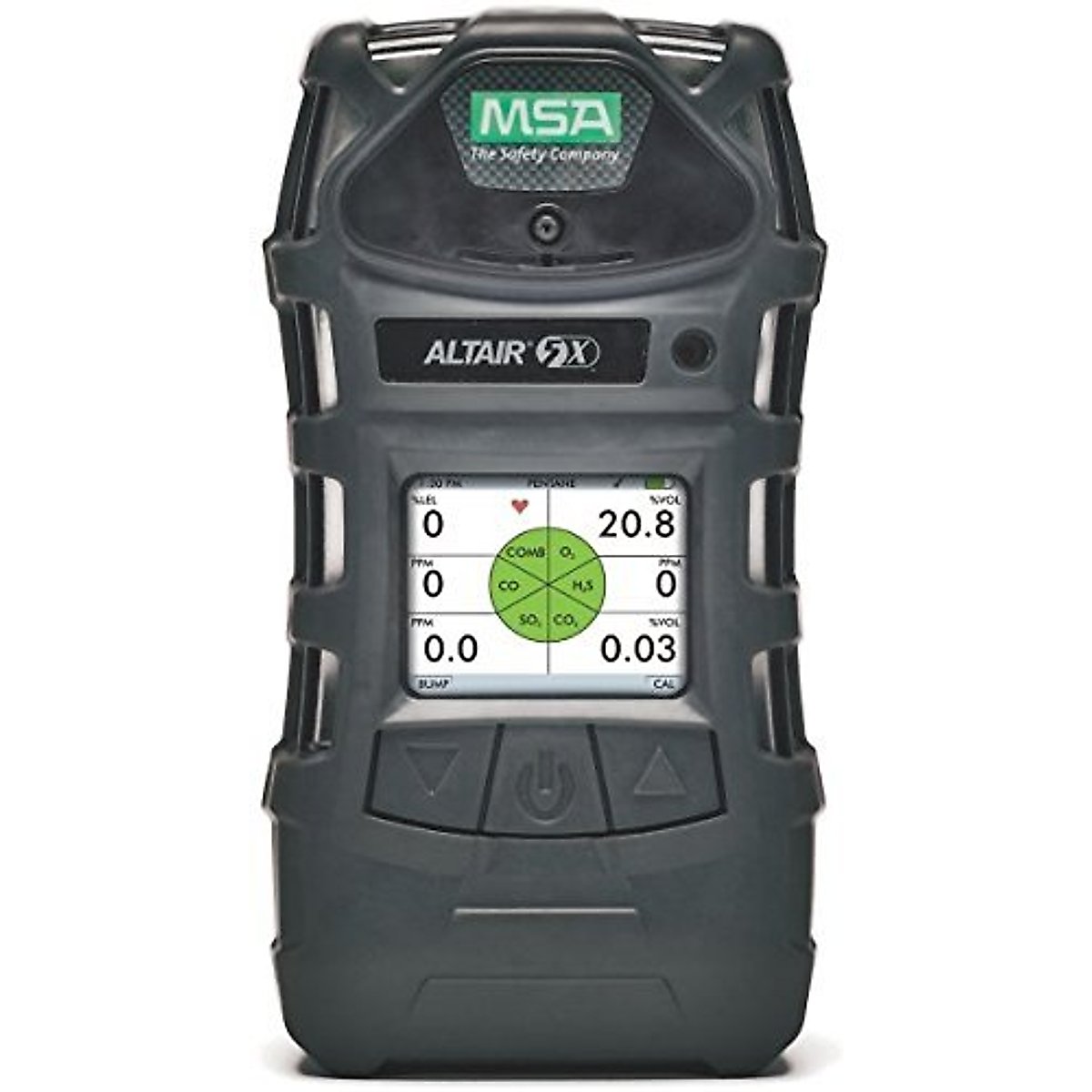 MSA 10116928 ALTAIR 5X Multi-Gas Detector - (O2, CO, H2S), 10' Line, 1' Probe, Charcoal Device with Color Display, Portable Gas Monitor, UL/CSA, Includes Instrument/Line/Probe