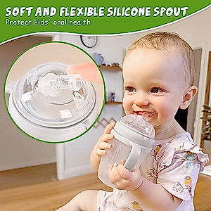 haakaa Weighted Straw Trainer Cup with Cap 8 oz, 6m+ Learner Cup, Baby Straw Cup Sippy Cup with Straw