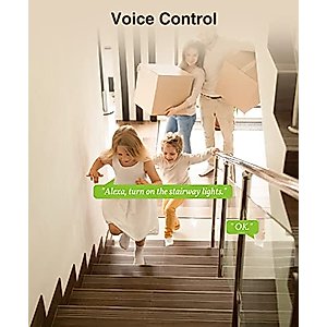 GHome Smart Switch, 3 Way Light Wi-Fi Switch Compatible with Alexa and Google Home, 2.4GHz Schedule Timer, Neutral Wire Required, 3-Way Installation and No Hub Required, FCC Listed (2-Pack)