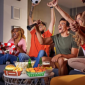 100 Pcs Football Party Decoration 1.1 lb Football Paper Food Trays Football Serving Boats Disposable Snack Serving Trays for Football Birthday Sport Game Party Favors Decorations