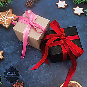 Ribbli 2 Rolls Satin Pink & Hot Pink Craft Ribbon,Total 20 Yards,(Pink 1/2-Inch x 10-Yard,Hot Pink 1/2-Inch x 10-Yard)