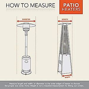 MODERN LEISURE 3025 Renaissance Ultralite Outdoor Stand Heater Water Resistant (32 W x 18.5 D x 95 H inches) Patio Furniture Cover, Gray