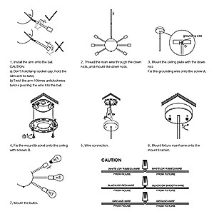 mirrea Vintage Metal Large Dimmable Sputnik Chandelier with 18 Lights (Brushed Brass)