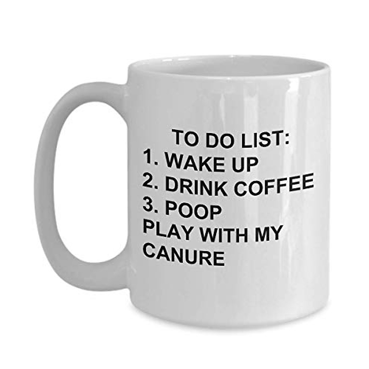Canure Mug for Animal Lovers To Do List Funny Coffee Mug Tea Cup Gag Mug for Men Women