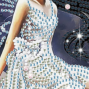 MVVMTOP 4 Pack Special Shaped Diamond Painting Kits for Adults, Diamond Art Kits for Kids Angel Wings Girl Partial Drill Rhinestone Crystal Diamond Dots for DIY Home Wall Decor