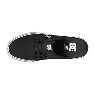 DC Womens Trase TX Skate Shoe, Black/White, 12 D US